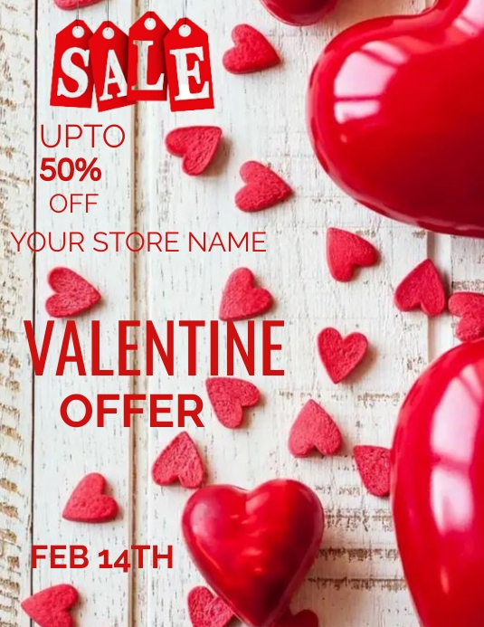 Happy Valentine’s Day Cards , Happy Valent Template | PosterMyWall