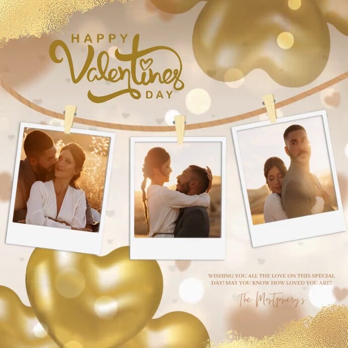 happy valentine’s message instagram square template | PosterMyWall
