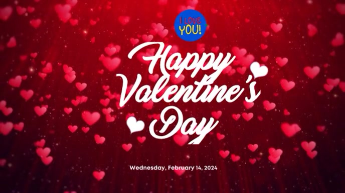 Happy Valentine's animated video Template | PosterMyWall