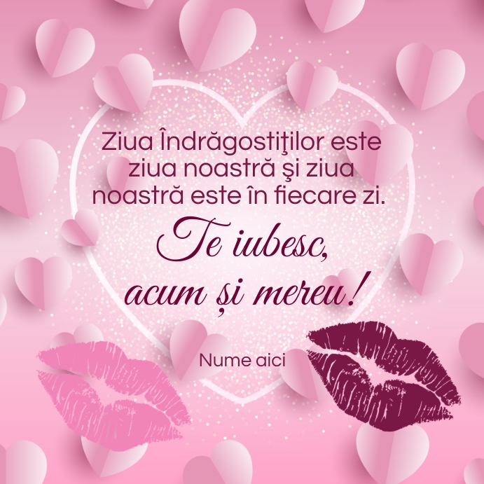 Copy of Happy Valentine's day, Romanian | PosterMyWall