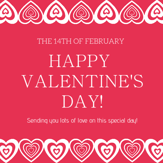 Happy Valentine's Day 2026 Template | PosterMyWall