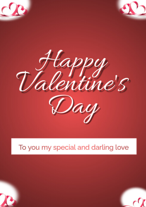Happy Valentine's Day A4 Template | PosterMyWall