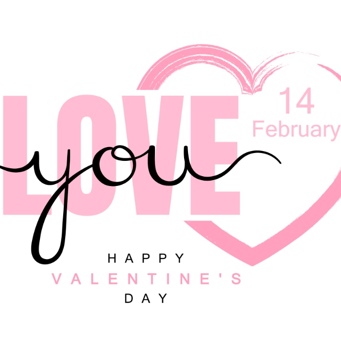 Happy Valentine's day card virtual Template | PosterMyWall