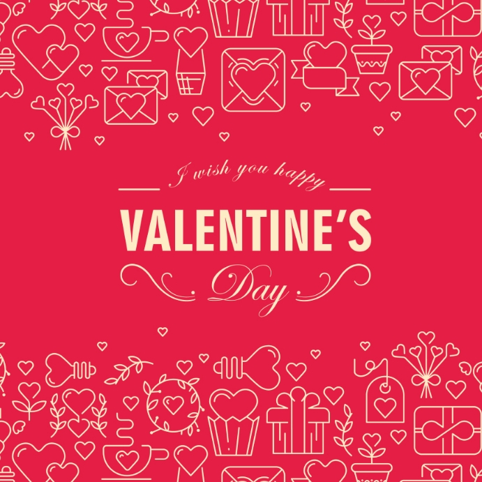 Happy Valentine's day card virtual Template | PosterMyWall