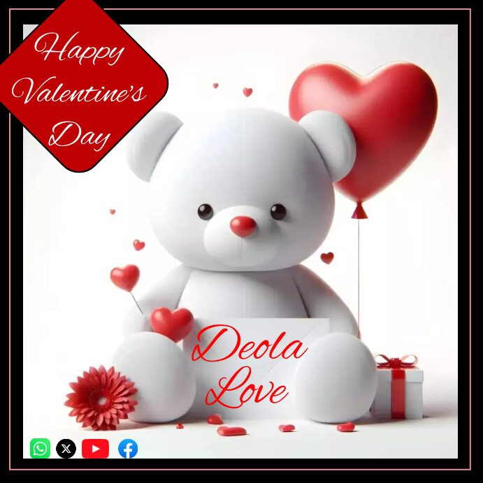 Happy Valentine's Day Dear Template | PosterMyWall
