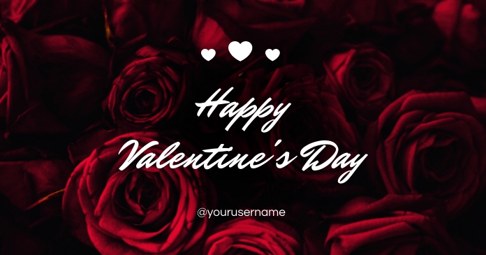 Happy Valentine's Day Facebook Cover Template | PosterMyWall
