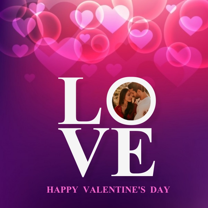 HAPPY VALENTINE'S DAY MESSAGE CARD Template | PosterMyWall