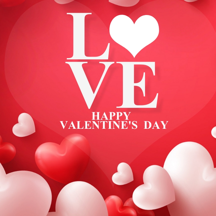 HAPPY VALENTINE'S DAY MESSAGE CARD Template | PosterMyWall