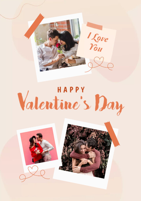 Happy Valentine's Day Polaroid Frame Poster Template | PosterMyWall