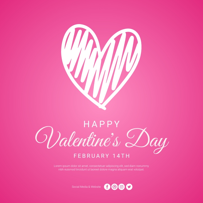 Happy Valentine's Day Social Media Post Template | PosterMyWall