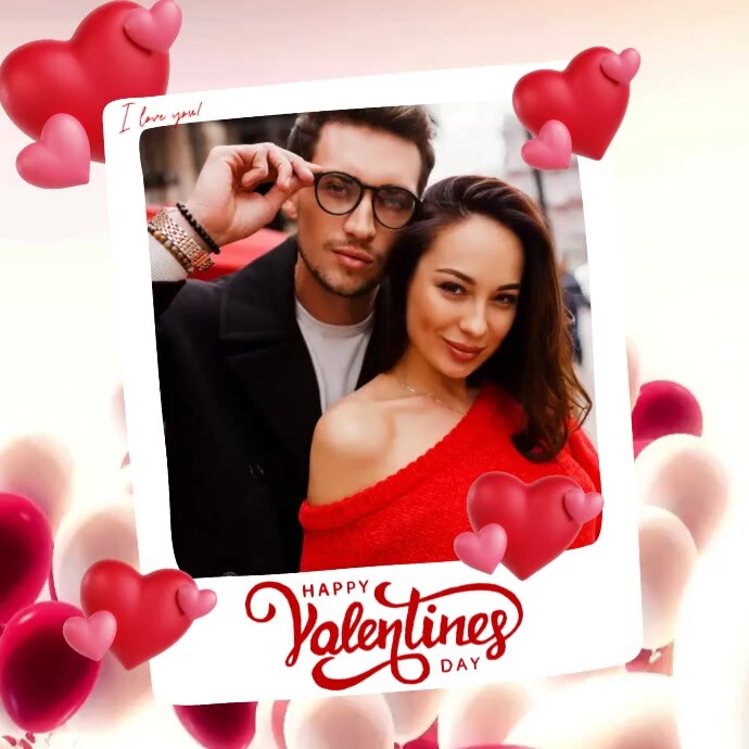 HAPPY VALENTINE'S DAY square template | PosterMyWall