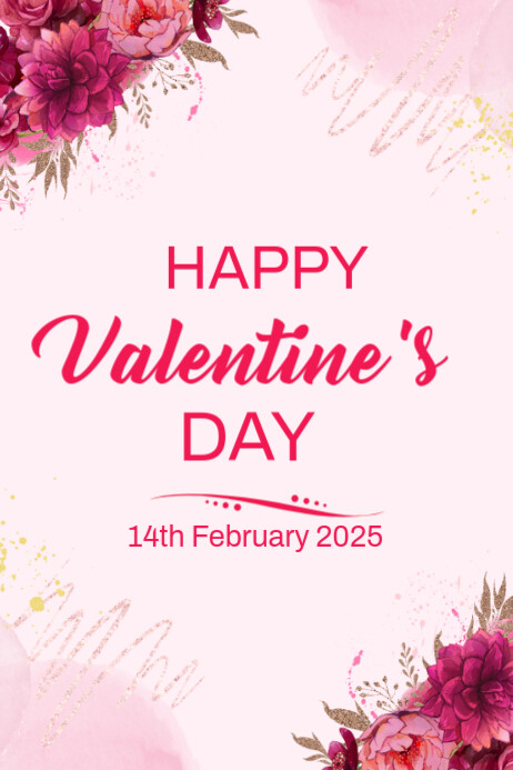 Happy Valentine's Day template 2025 | PosterMyWall