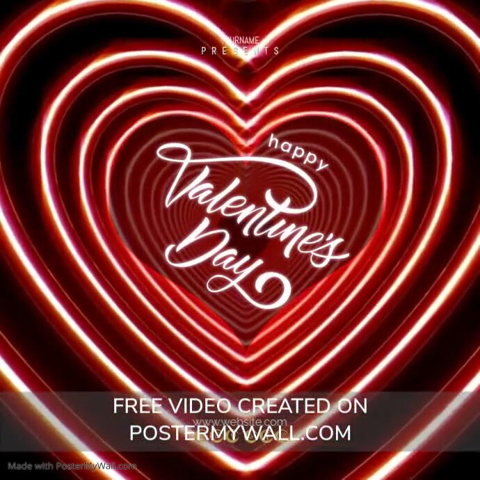 Happy Valentine's Day Video Template | PosterMyWall
