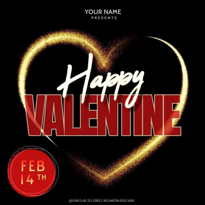 happy valentine's day video Template | PosterMyWall