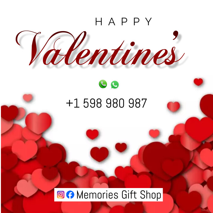 Happy Valentine's Small business flyer poster Template | PosterMyWall
