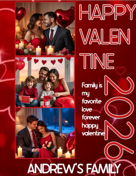 Plantilla de Happy valentine day family | PosterMyWall