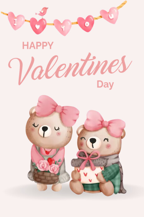 Plantilla de happy valentine day poster | PosterMyWall