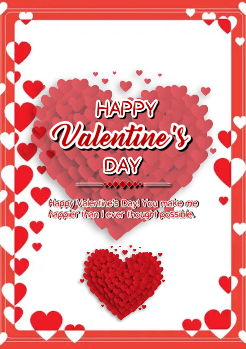 Happy Valentine Day template 2025 | PosterMyWall