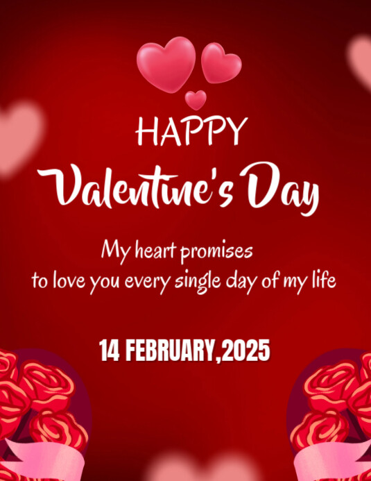 Happy Valentine Day template 2025 | PosterMyWall