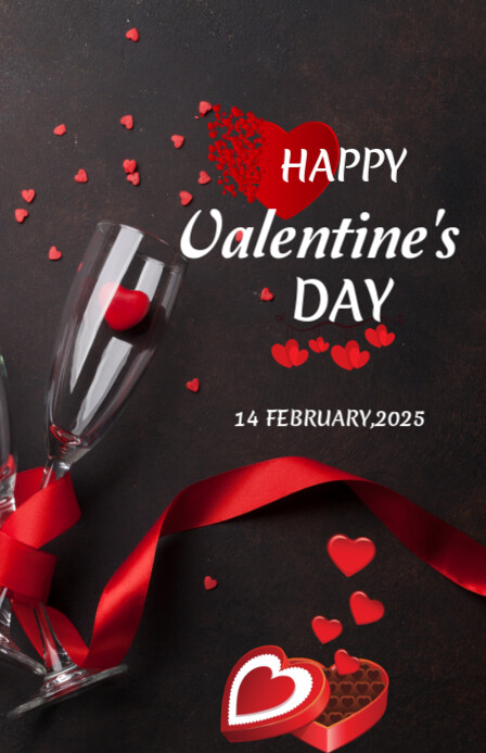Plantilla de Happy Valentine Day template 2025 | PosterMyWall