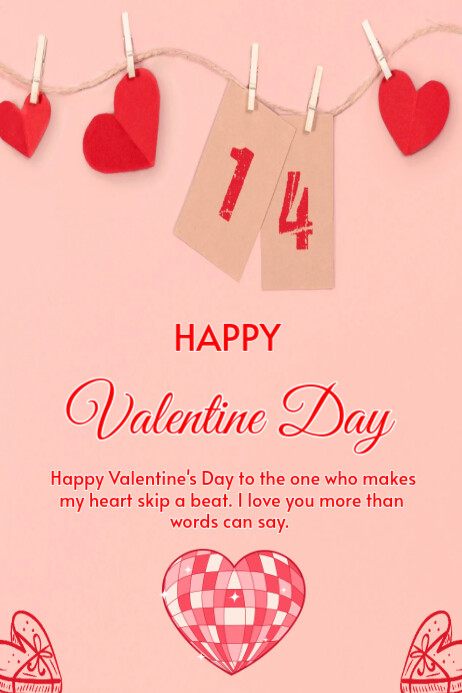 Plantilla de Happy Valentine Day template 2025 | PosterMyWall