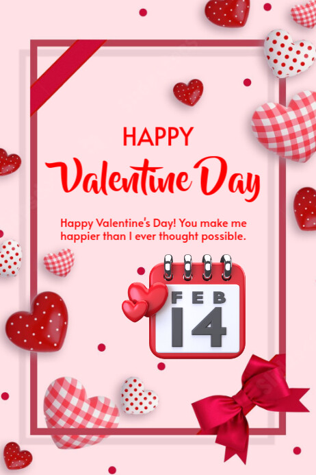 Happy Valentine Day template 2025 | PosterMyWall