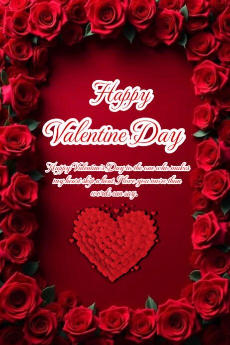 Happy Valentine Day template 2025 | PosterMyWall