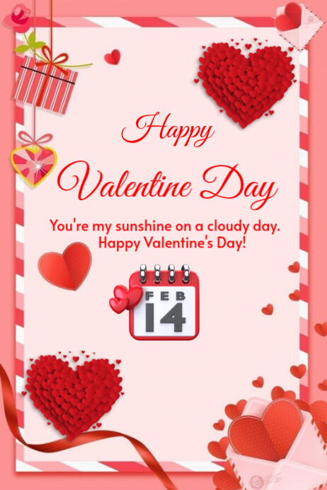 Happy Valentine Day template 2025 | PosterMyWall