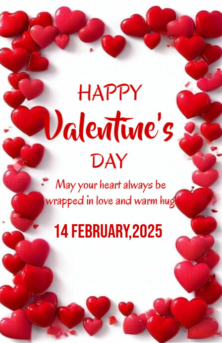 Happy Valentine Day template 2025 | PosterMyWall