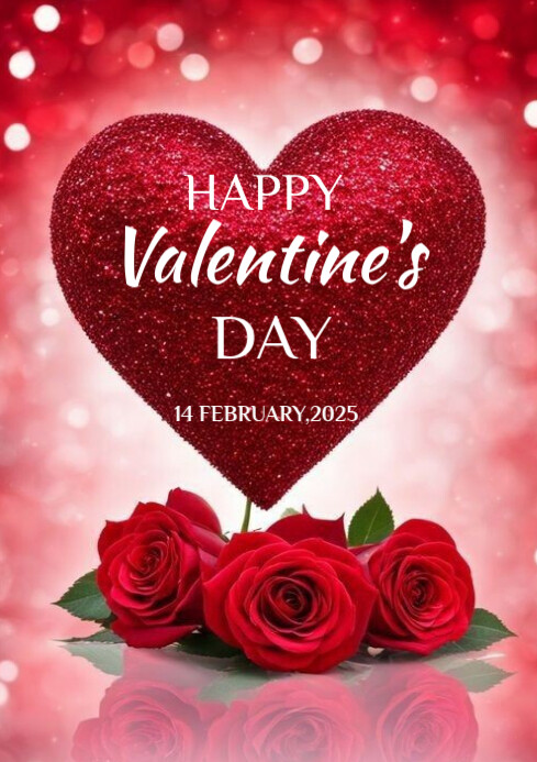 Happy Valentine Day template 2025 | PosterMyWall