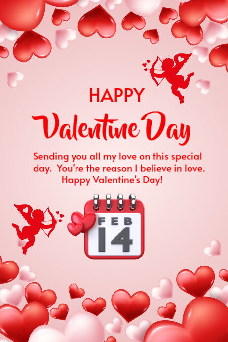 Happy Valentine Day template 2025 | PosterMyWall