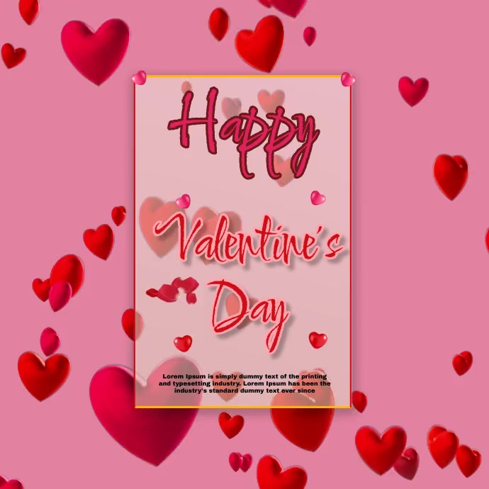 Happy Valentines's Day video card Template | PosterMyWall