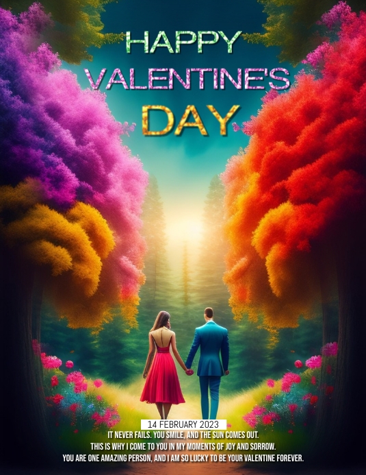 Happy Valentines's Day wish flyer Template | PosterMyWall