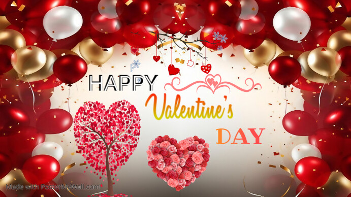 Happy Valentines Day 14 Feb 2025 Template | PosterMyWall