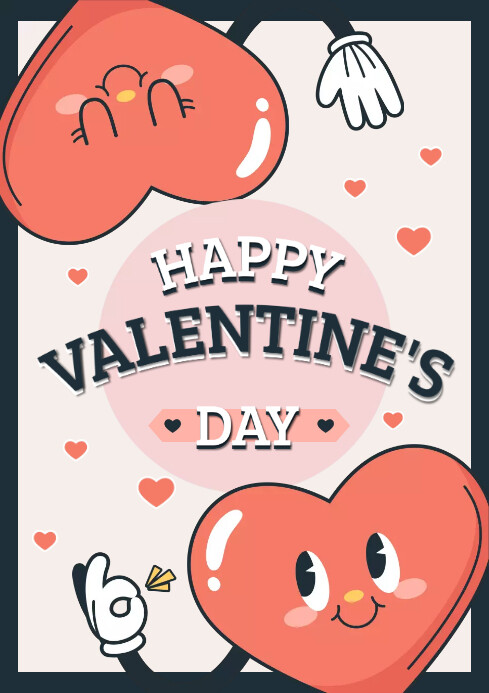 Happy Valentines Day Card Design Template | PosterMyWall