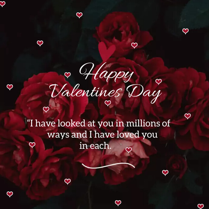 happy valentines day instagram post Template | PosterMyWall