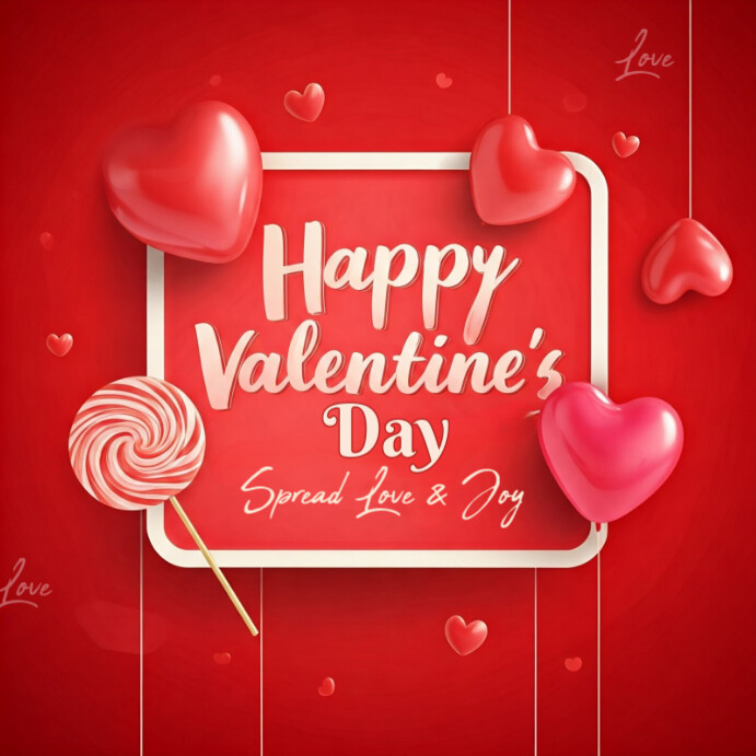 Happy Valentines Day Instagram Post Template | PosterMyWall