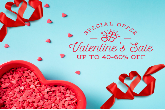 happy valentines day offer Template | PosterMyWall