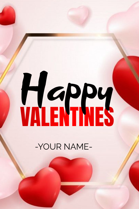 HAPPY VALENTINES Template | PosterMyWall