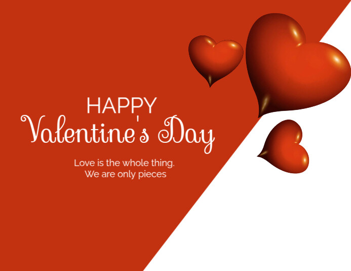 Happy Valetine's Day Greeting Card Template | PosterMyWall