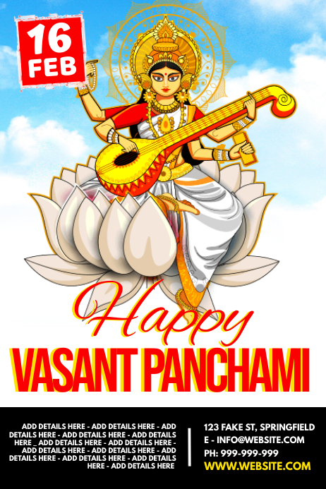 Happy Vasant Panchami Poster Template | PosterMyWall