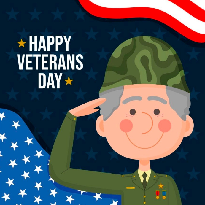 HAPPY VETERAN'S DAY ONLINE GREETING CARD Template | PosterMyWall