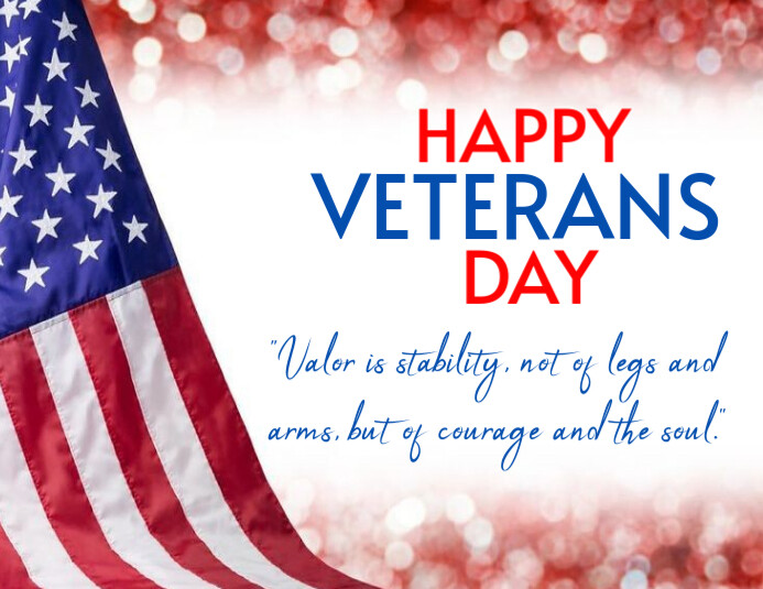 Happy Veterans Day 2024 Flyer, template | PosterMyWall