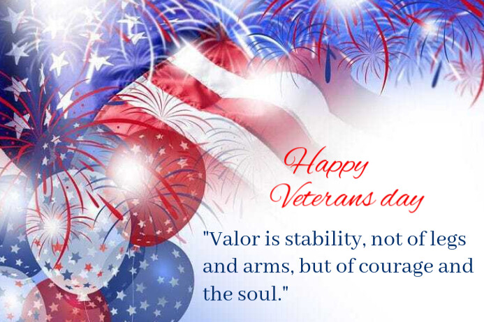 Happy Veterans Day 2024 Poster Template | PosterMyWall