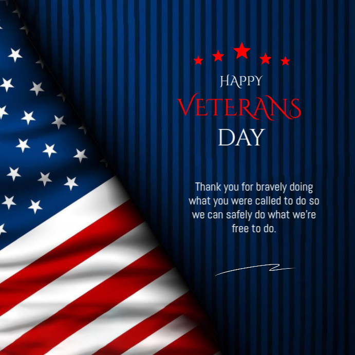 Happy Veterans Day Template | PosterMyWall