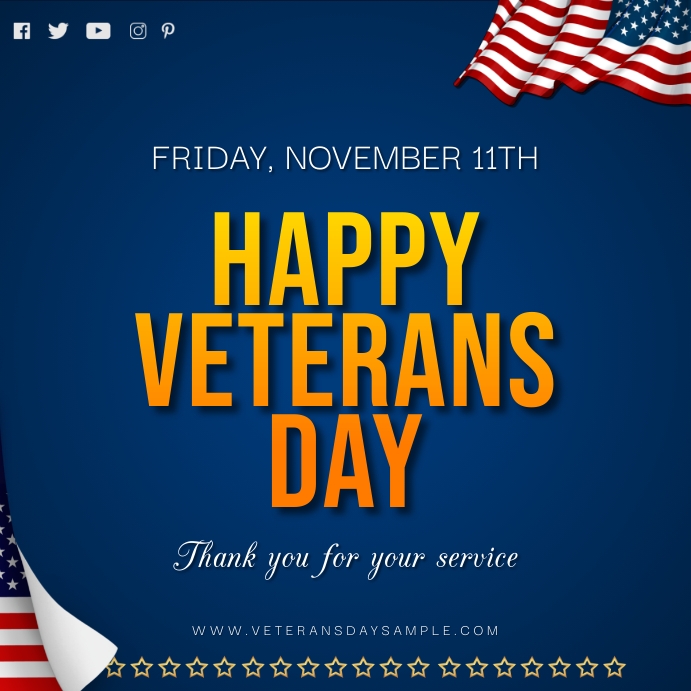 Happy Veterans Day Template | PosterMyWall
