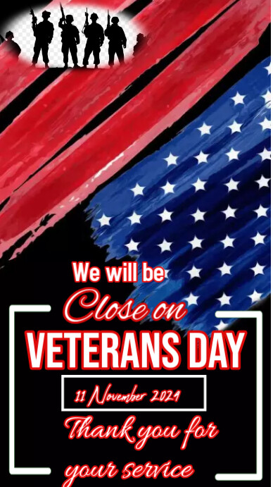 Modèle Happy veterans day Instagram story | PosterMyWall