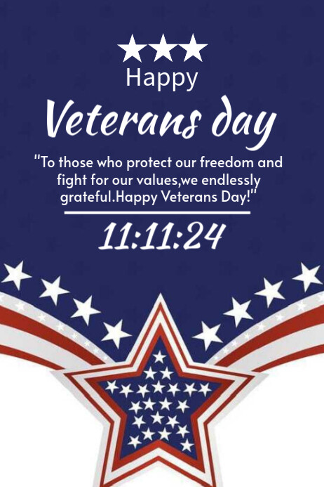 Copy of Happy Veterans Day Poster 2024 | PosterMyWall