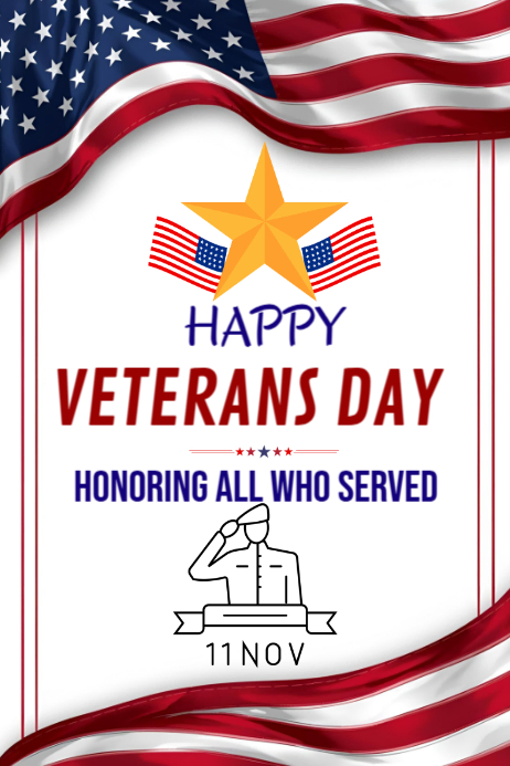 Happy veterans Day template 2025 | PosterMyWall