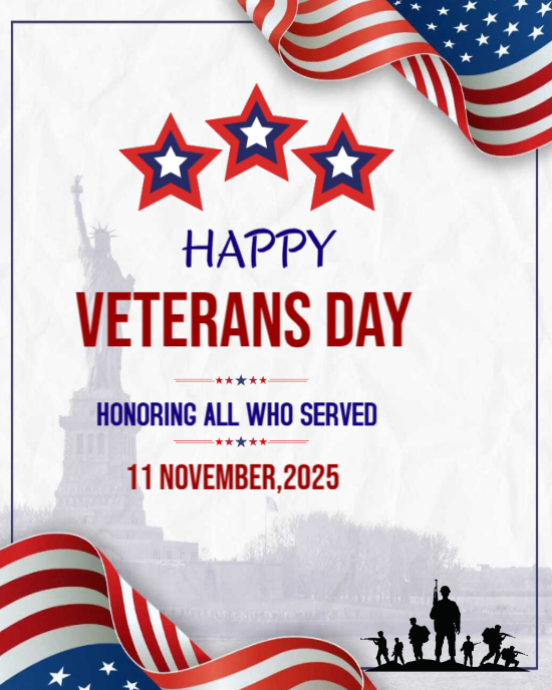 Happy veterans Day template 2025 | PosterMyWall